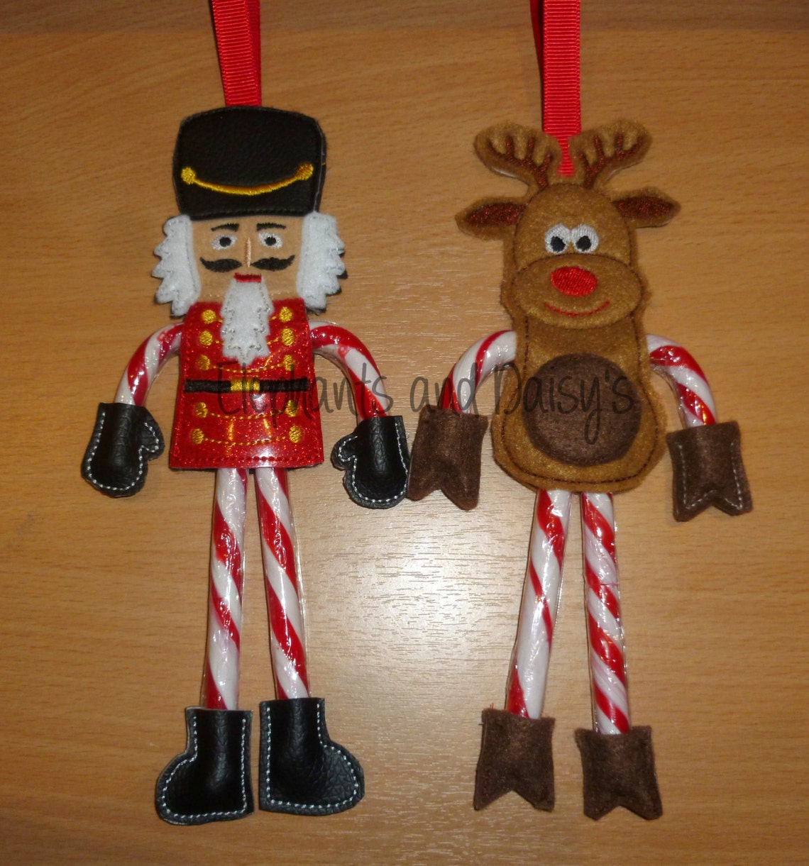 Santa Grinch Candy Cane Holder Embroidery Design File - Etsy