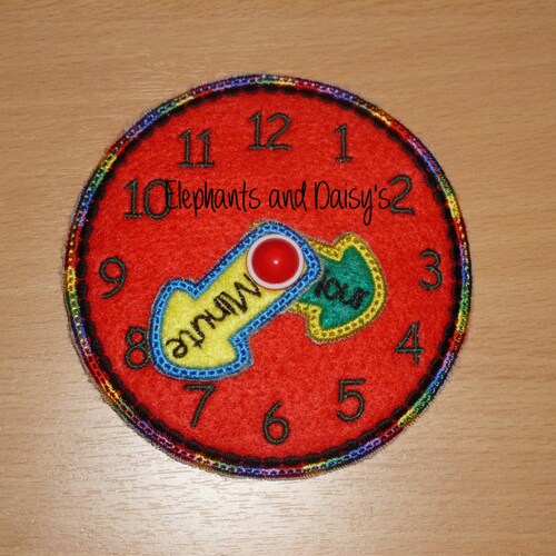 4x4 Teaching Clock Embroidery Design File - Etsy