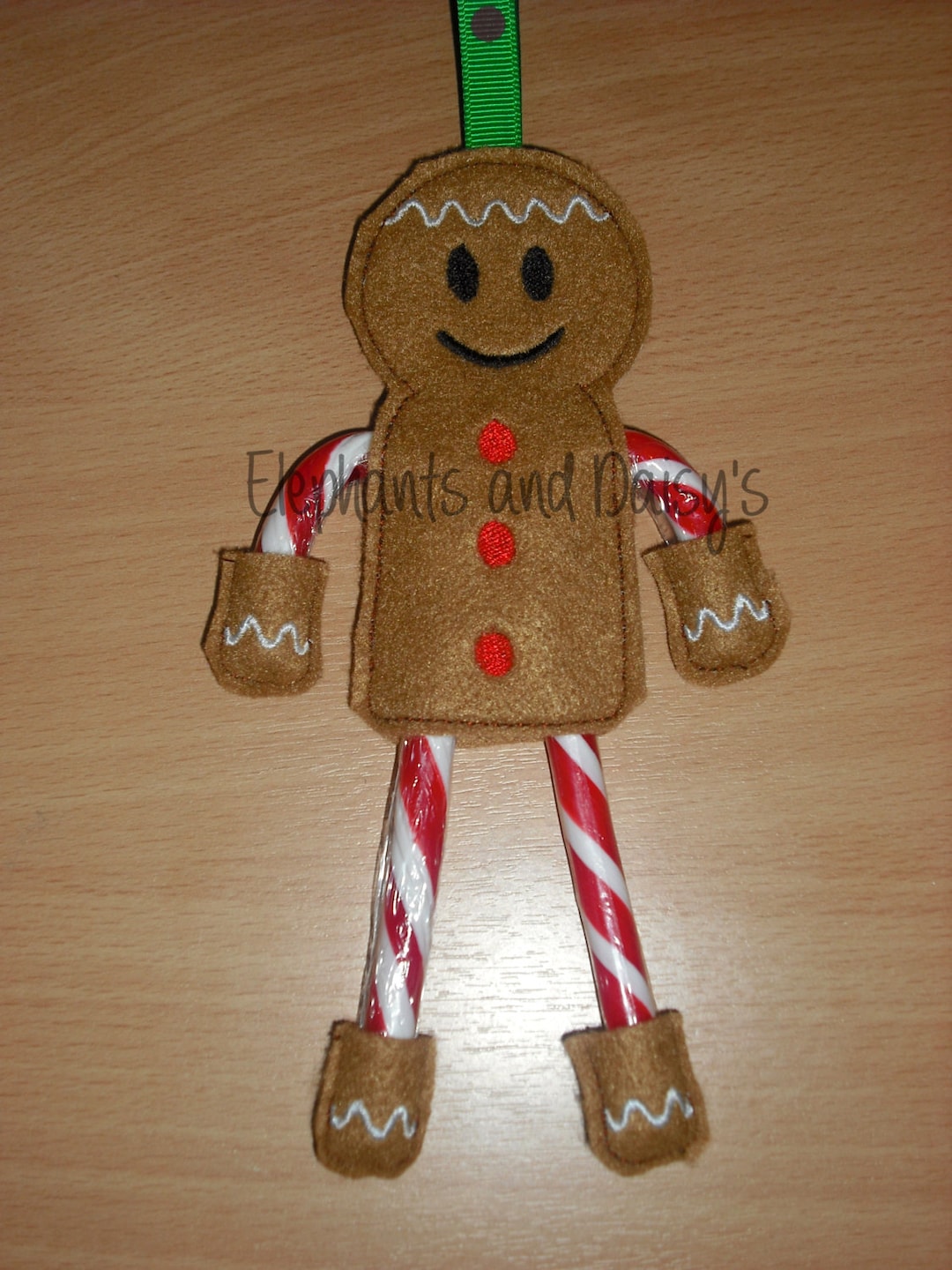 Candy Cane Gingerbread Man Embroidery Design File - Etsy
