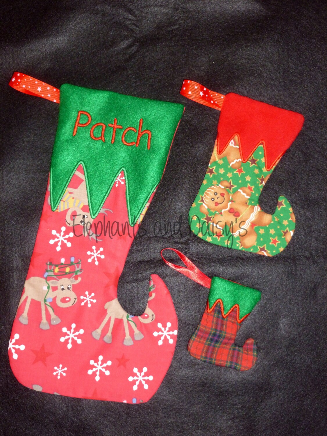Elf Christmas Stocking Set Design Files - Etsy