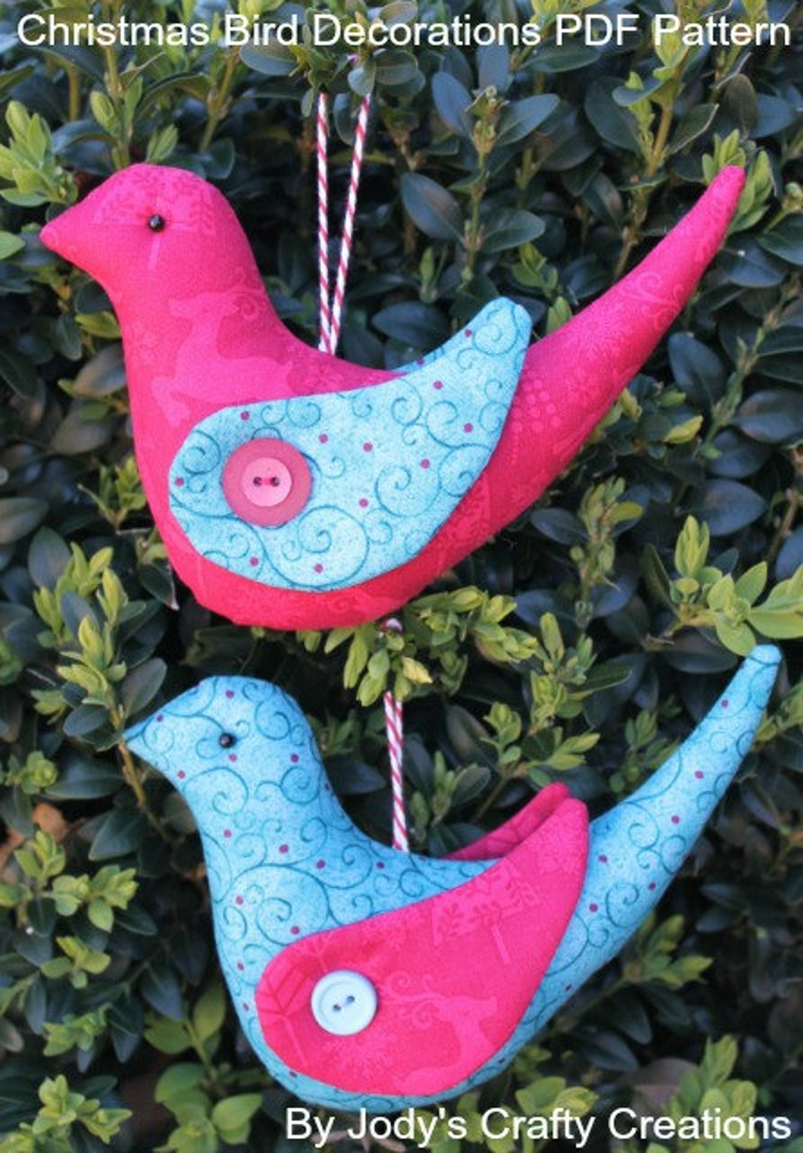 Christmas Bird Decorations PDF Pattern - Etsy