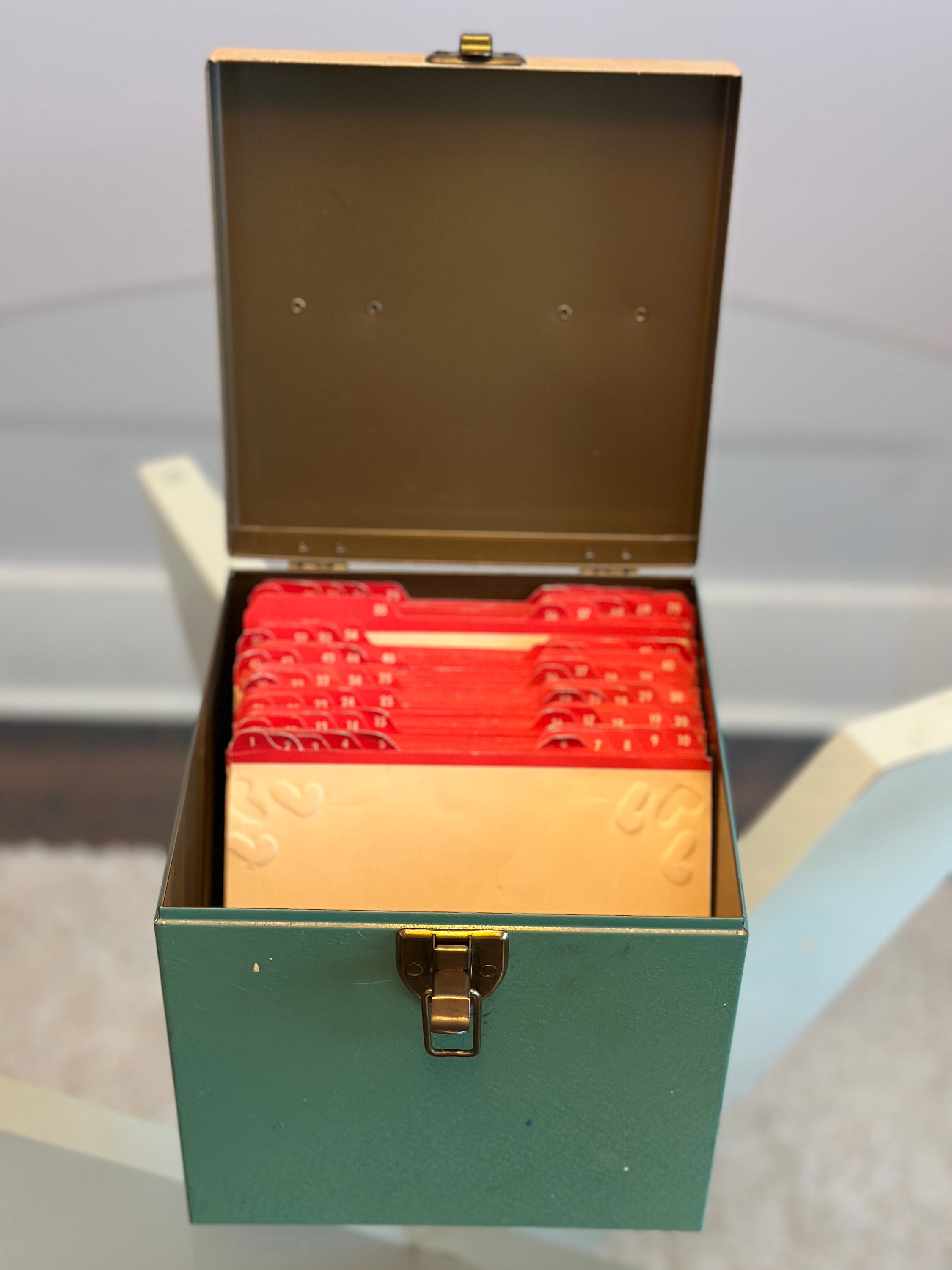 Vintage Metal 7 Record Box - Etsy