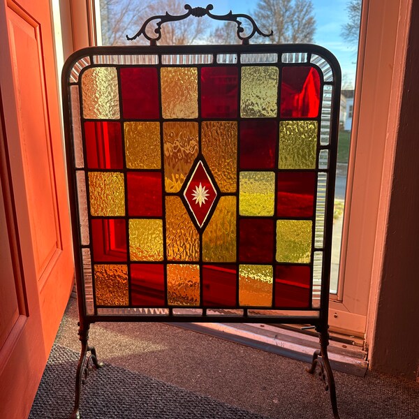 Stained Glass Fireplace - Etsy