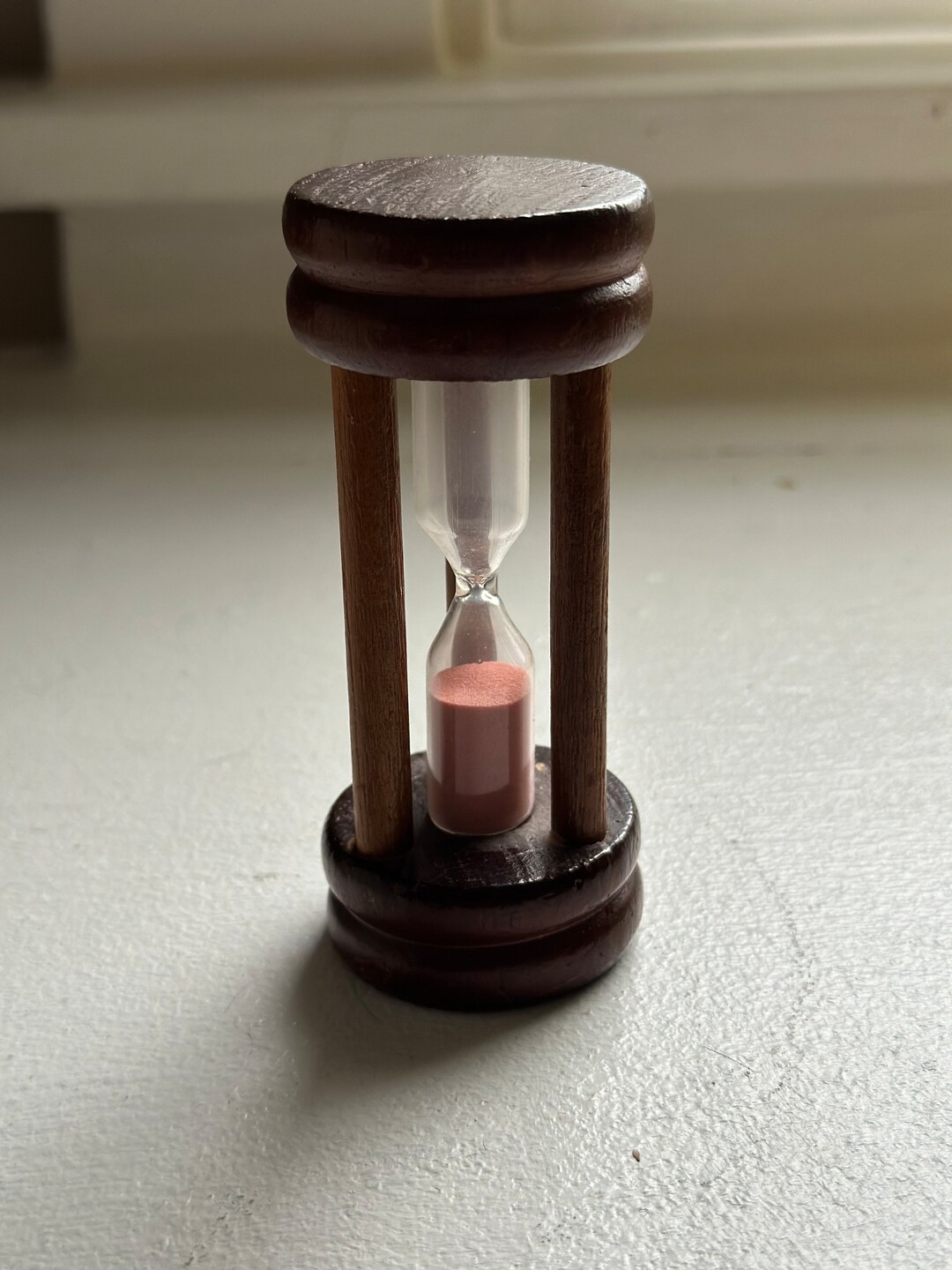 Vintage Egg Timer Pink 3 Minute Wooden Sand Filled Hour Glass - Etsy