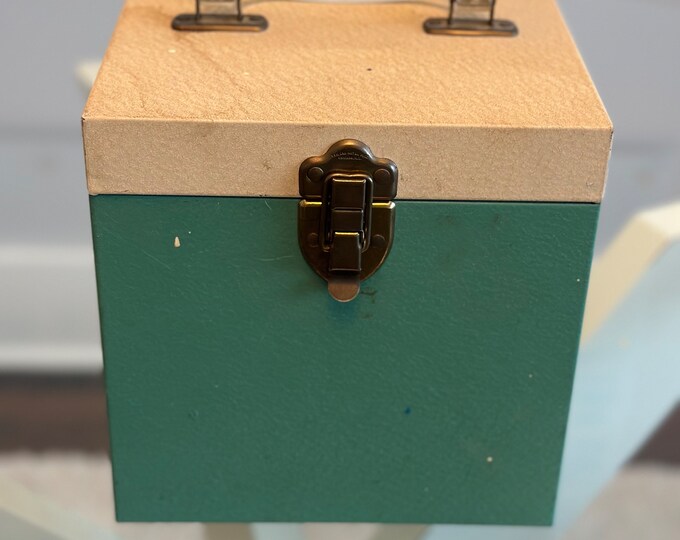 Vintage Metal 7” Record Box - Etsy