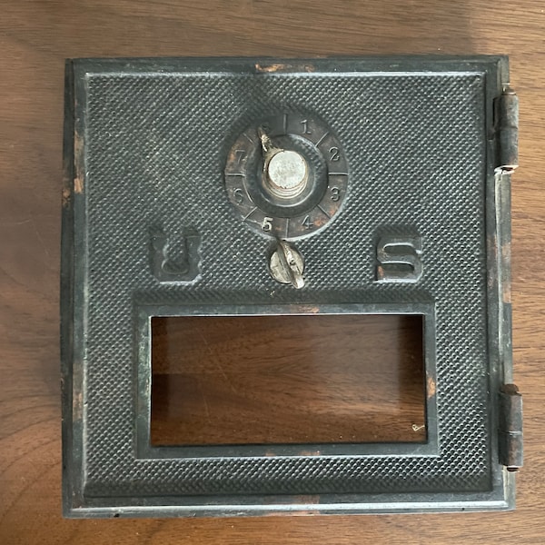 Vintage Antique Brass US Post Office PO Mail Box Door - Etsy