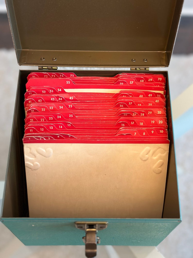 Vintage Metal 7 Record Box - Etsy