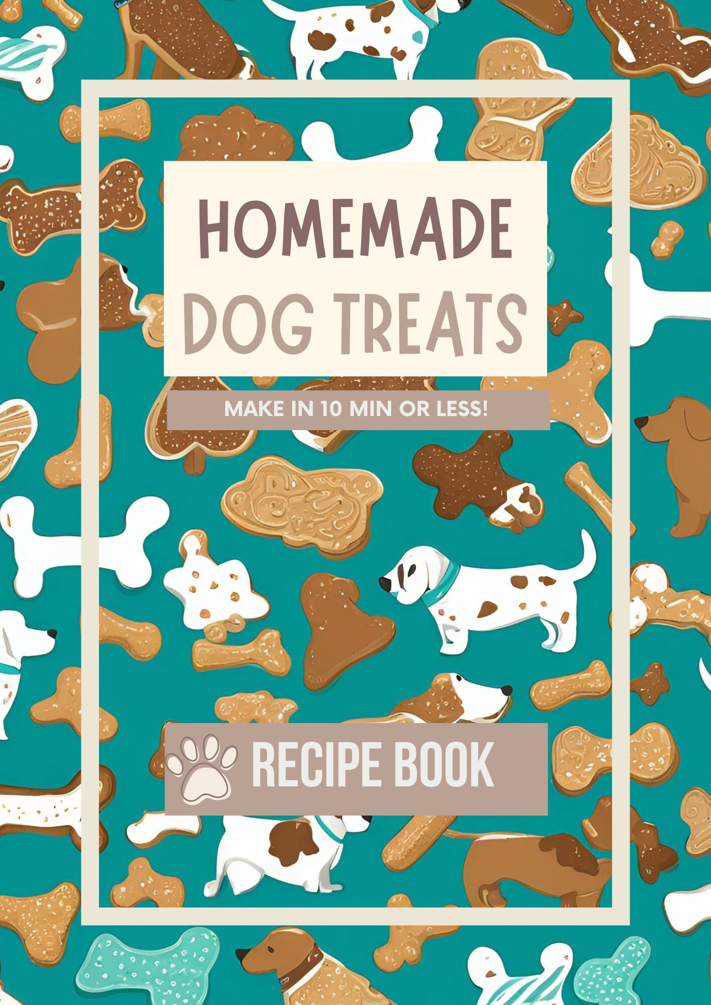 Dog Treat Recipe Book & Template Homemade Treats Cookbook for Dog ...
