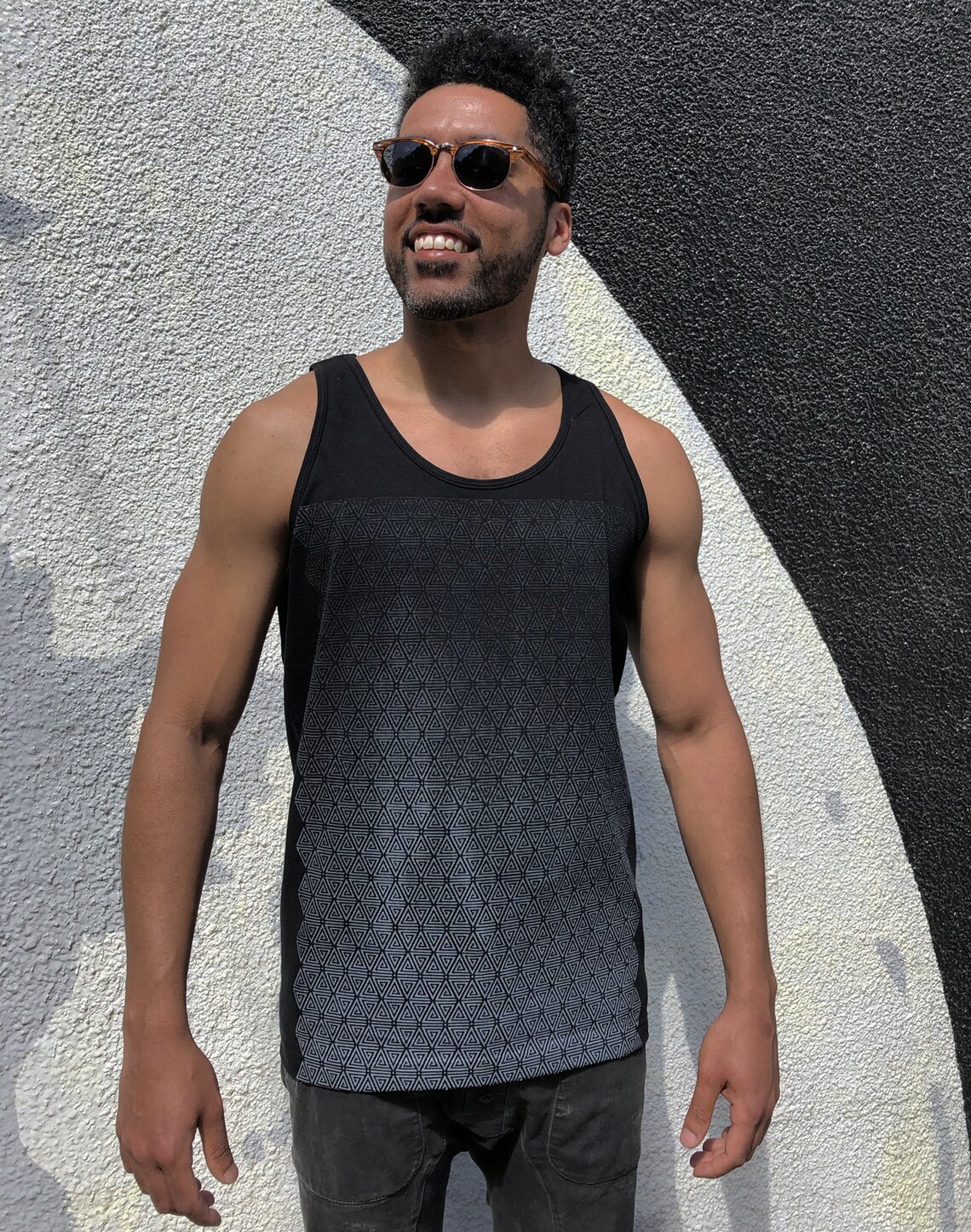 Texture Men's Tank Top / Sacred Geometry Clothing / Festival ...