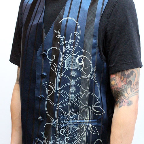 Sacred Geometry Clothing Men's Vest IN BLOOM Flower - Etsy