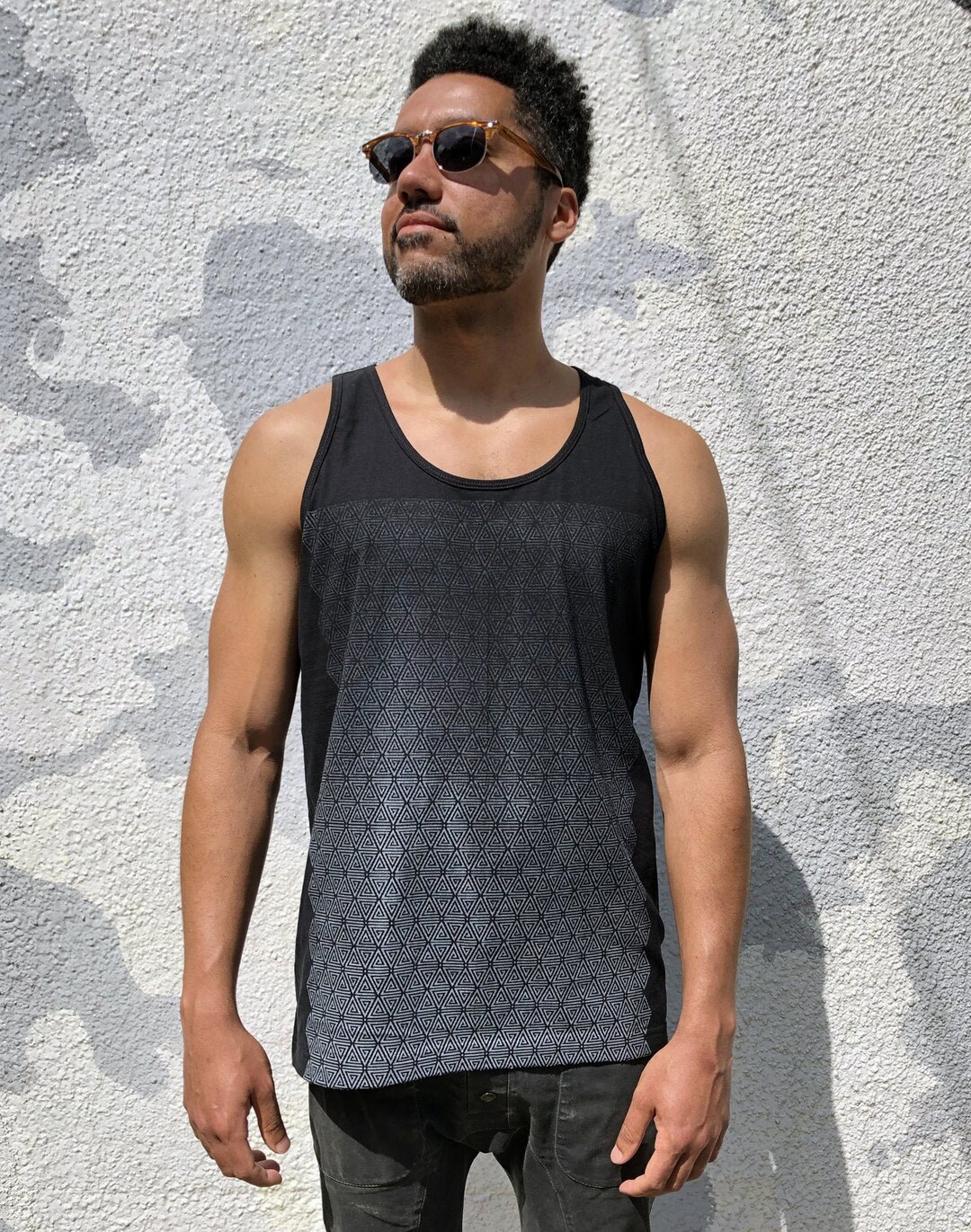 Texture Men's Tank Top / Sacred Geometry Clothing / Festival ...