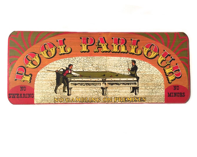Vintage George Nathan Pool Parlour Sign Pool Hall Sign - Etsy