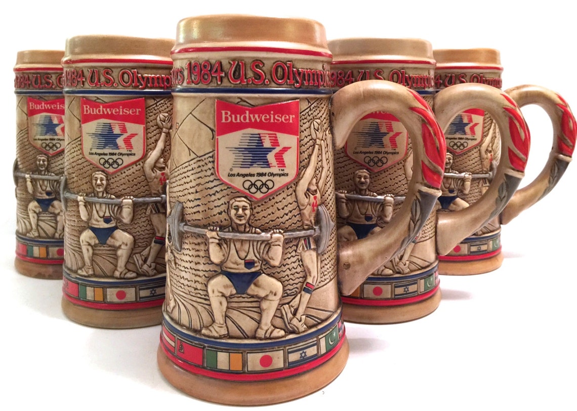 6 Vintage Ceramarte Beer Steins Made In Brazil 1980 Olympic | Etsy