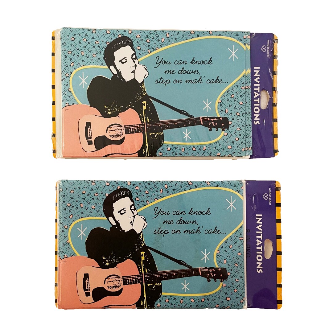 Vintage Elvis Party Invitations - Vintage 1993 Elvis Party Invitations ...