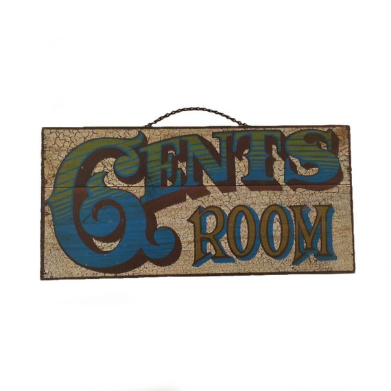 Vintage George Nathan Gents Room Sign Mens Room Sign Wood - Etsy