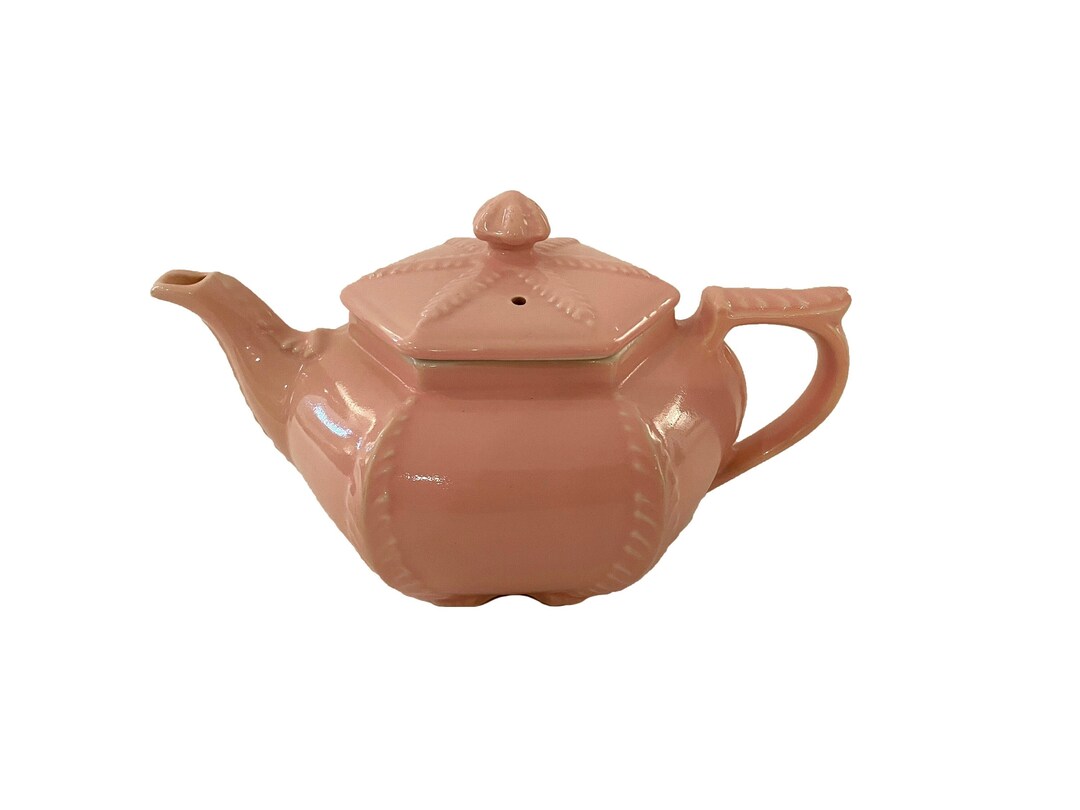 Vintage Pink Hall Ceramic Teapot Starfish Design - Vintage Hall ...