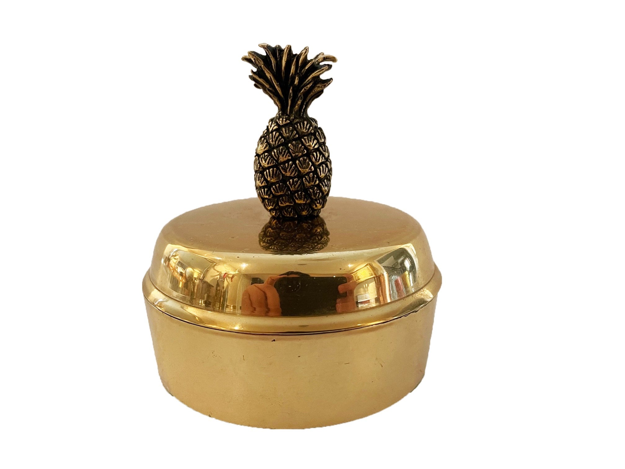 Small Vintage Brass Pineapple Container Mini Brass Pineapple Box ...