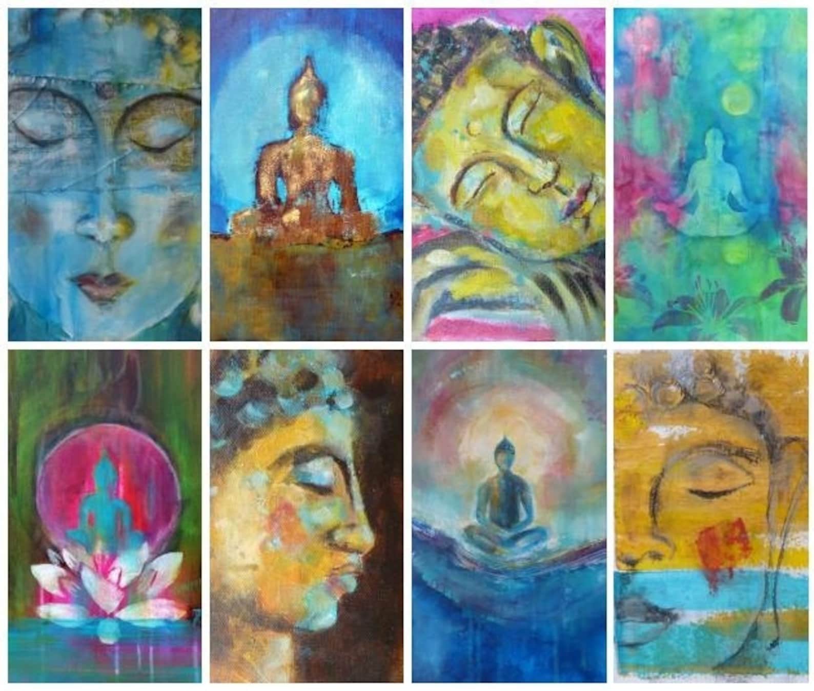 40 Spiritual Buddha Tarot Cards With Buddhist Quotes in - Etsy
