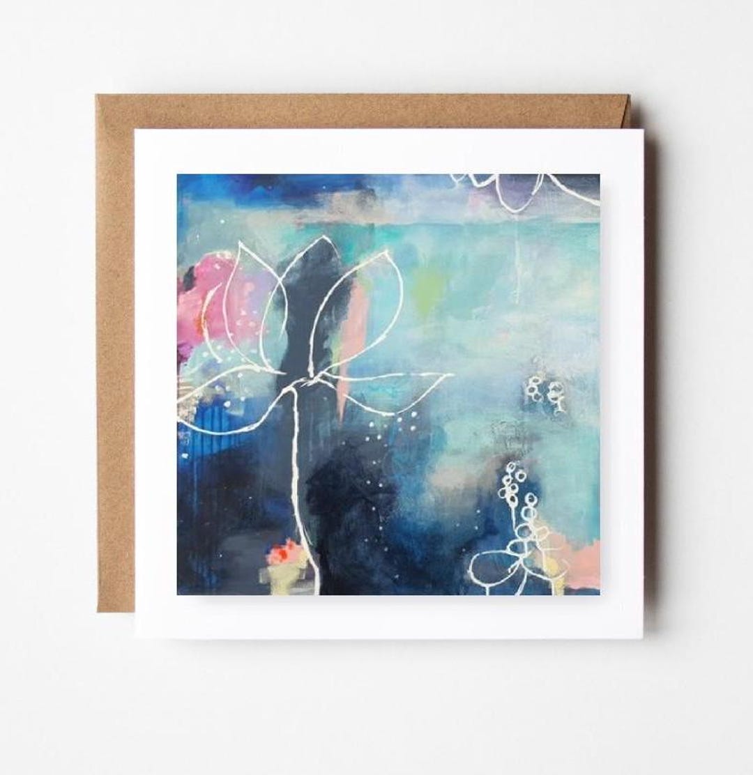 Lotus Flower Greeting Card - Handmade Card - Rebirth - New Beginnings ...