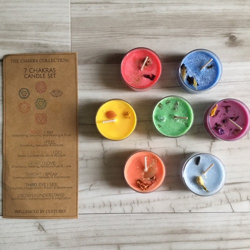 Seven Chakra Candle Set - Etsy