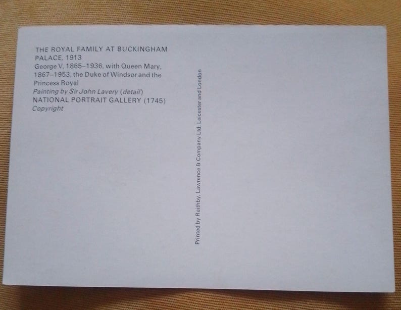 The Royal Family at Buckingham Palace 1913 Postcard Postally Unused - Etsy