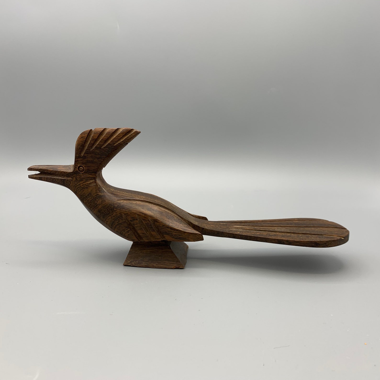 Vintage Ironwood Carved Roadrunner | Etsy