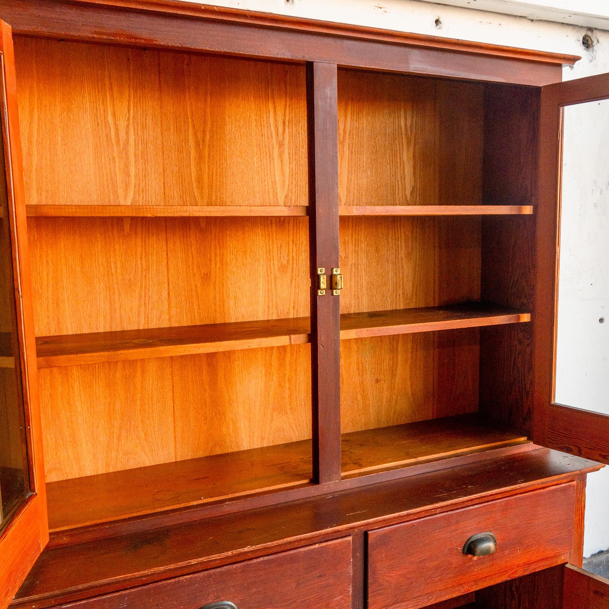 Pine Stepback Hutch - Etsy