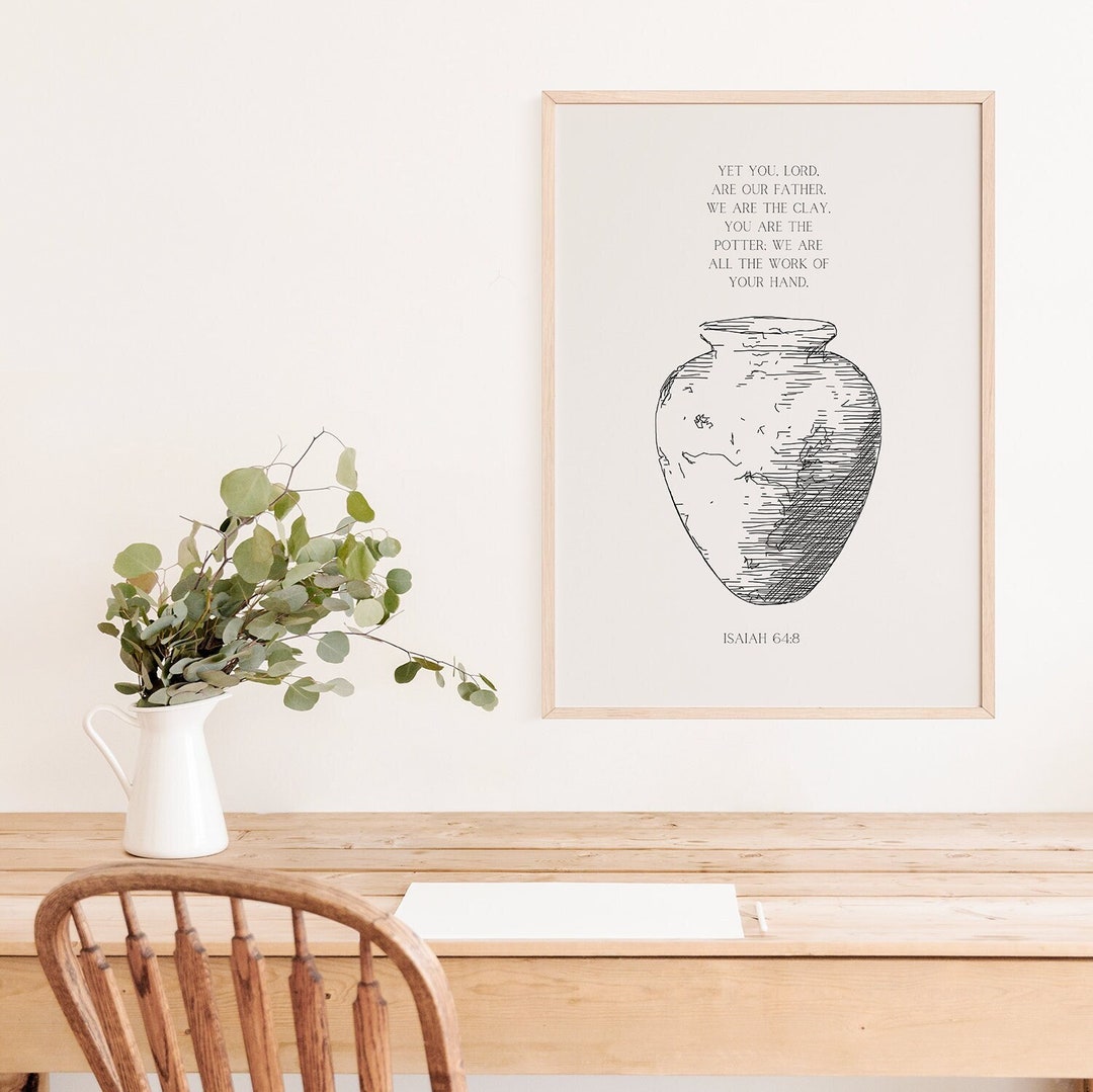 Isaiah 64:8 Wall Art. Printable Scripture Home Decor. Minimalist ...