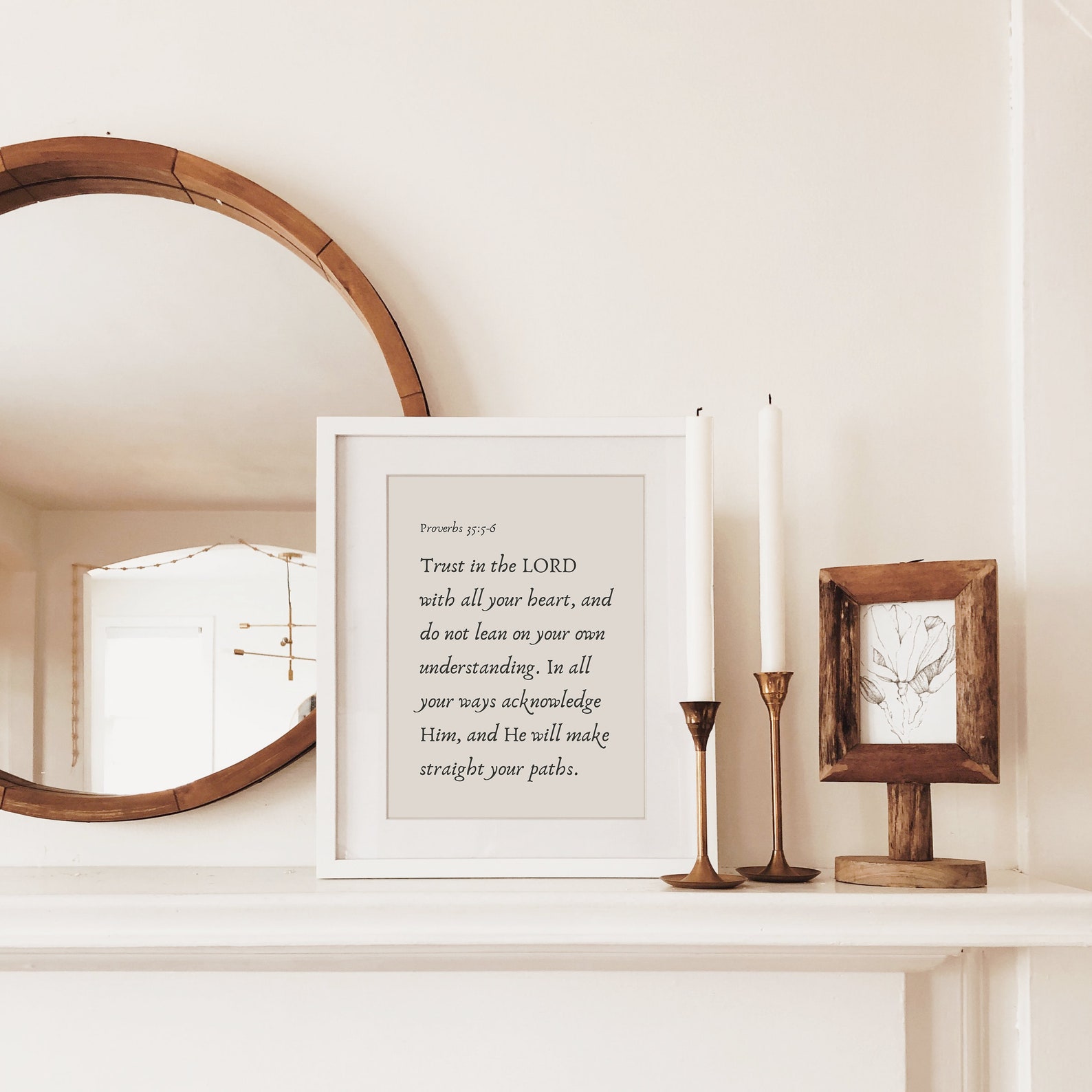 Trust in the Lord Wall Art. Minimalist Christian Art. Modern Christian ...