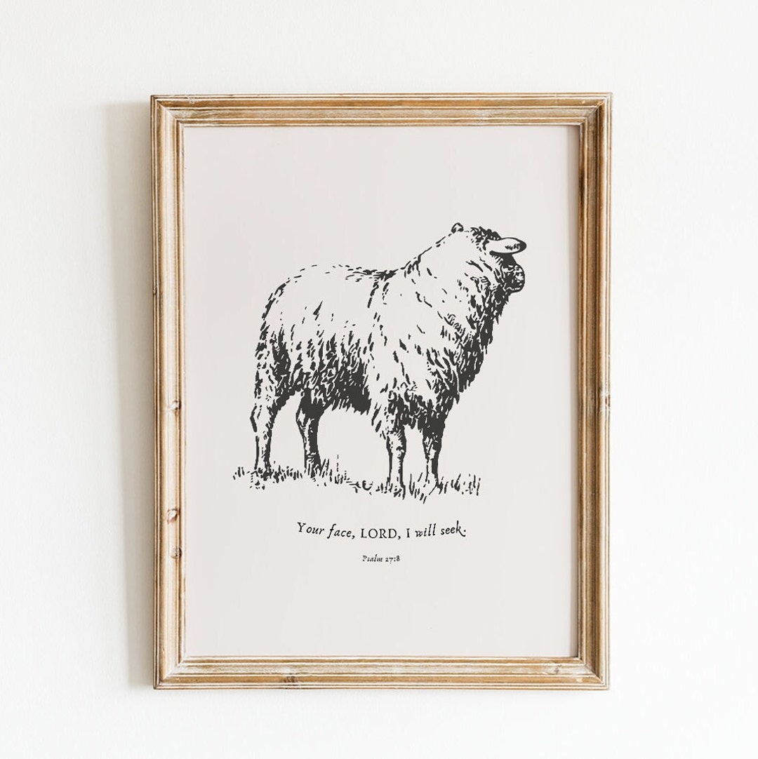 Psalm 27:8. Farmhouse Christian Home Decor Printable. Farmhouse ...