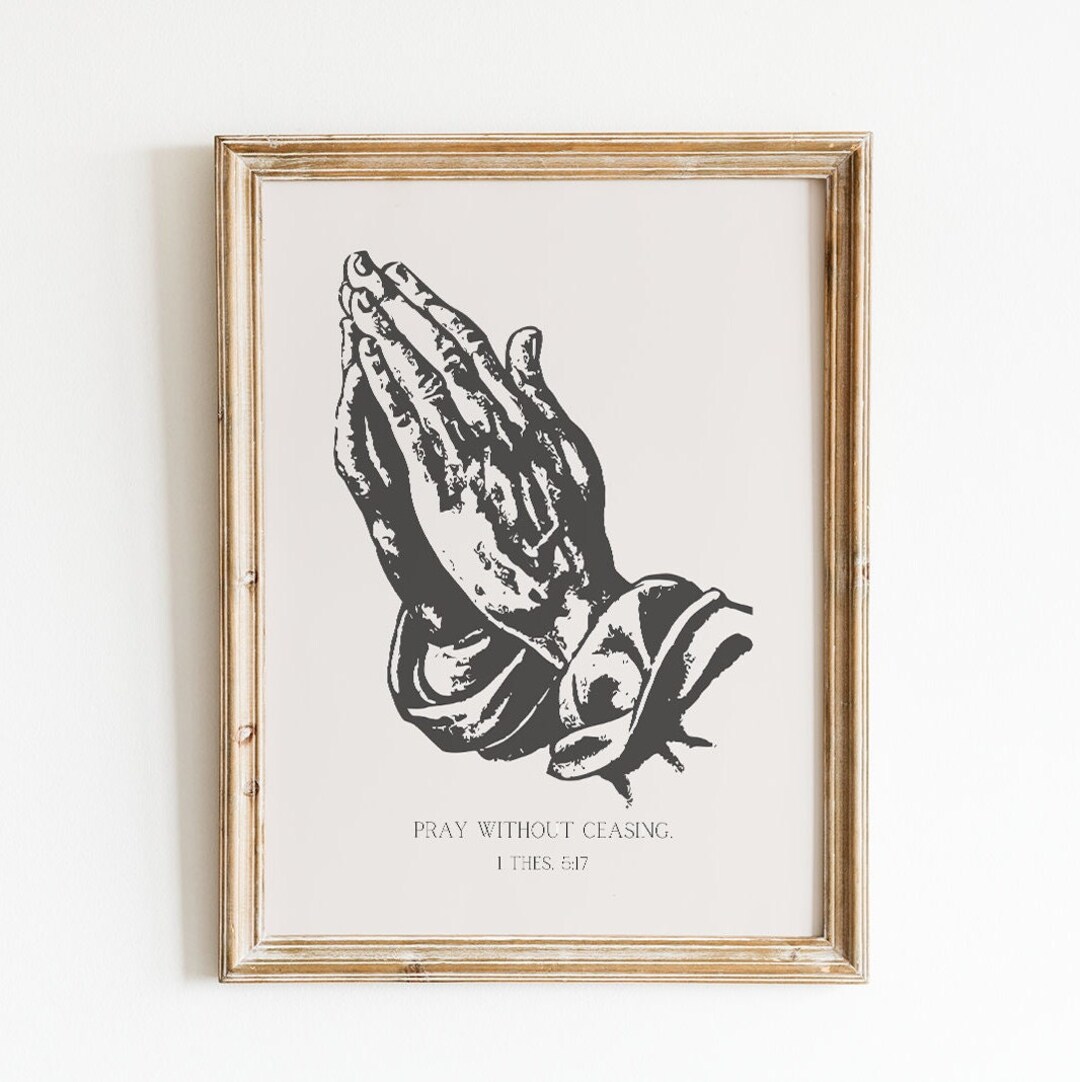 Pray Without Ceasing Wall Art. Prayer Printable Art. Modern Minimal ...