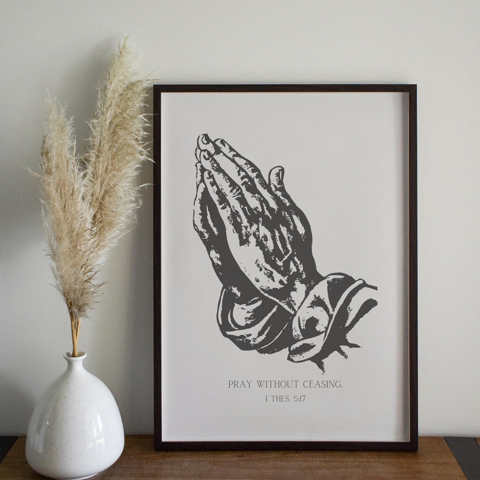 Pray Without Ceasing. Christian Artwork. Modern Christian Art. - Etsy