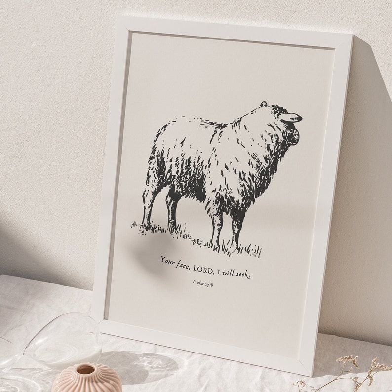 Psalm 27:8. Farmhouse Christian Home Decor Printable. Farmhouse ...