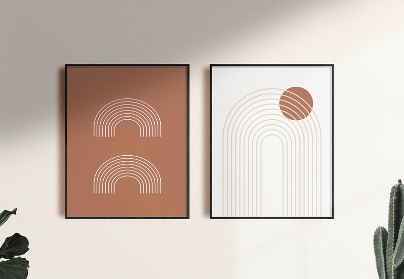 Rainbow Circle Abstract Artwork Instant Download - Etsy