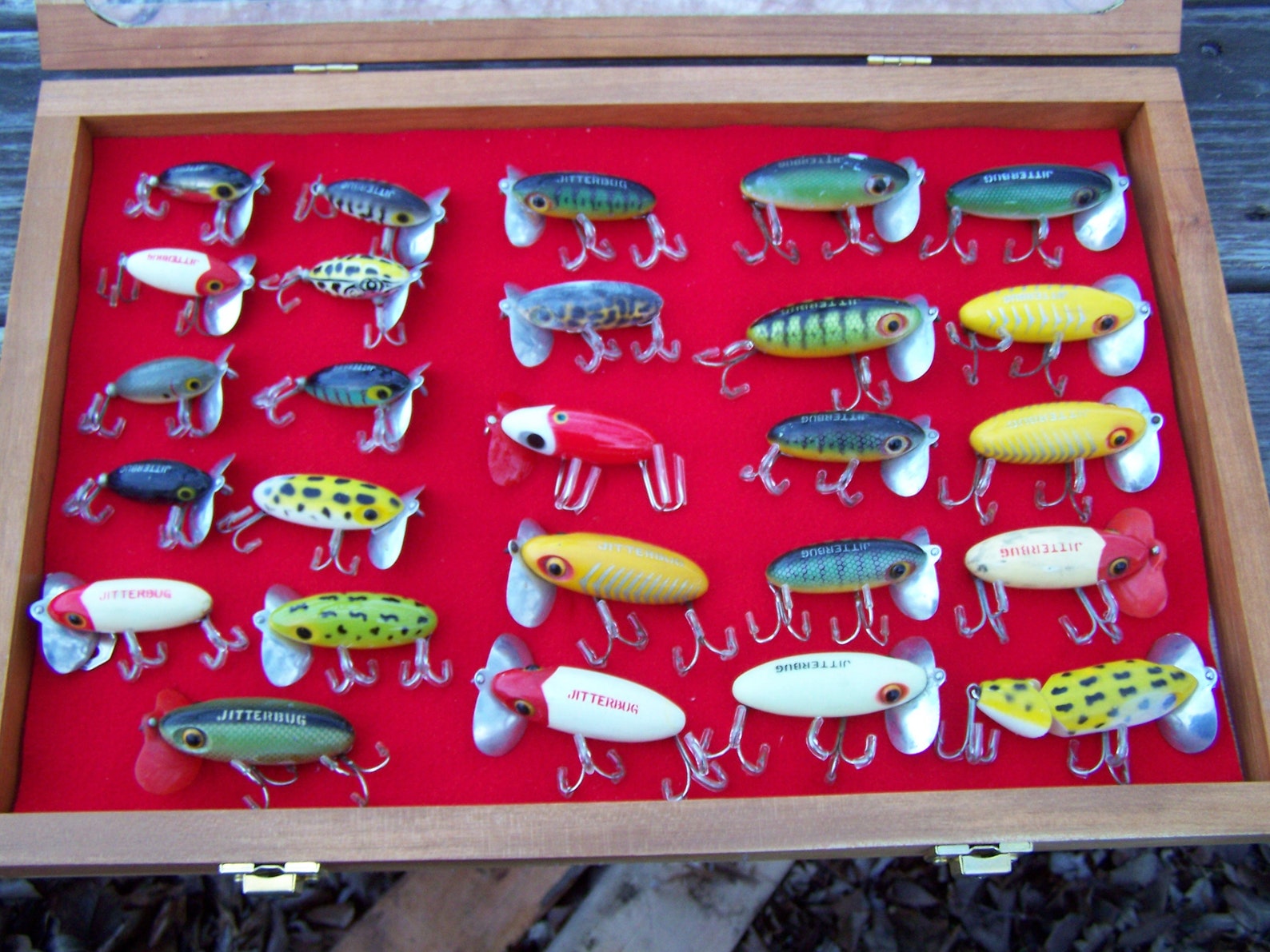 Vintage fishing lure collection Arbogast jitter bug lure | Etsy