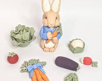 Rabbit Cake Toppers - Etsy