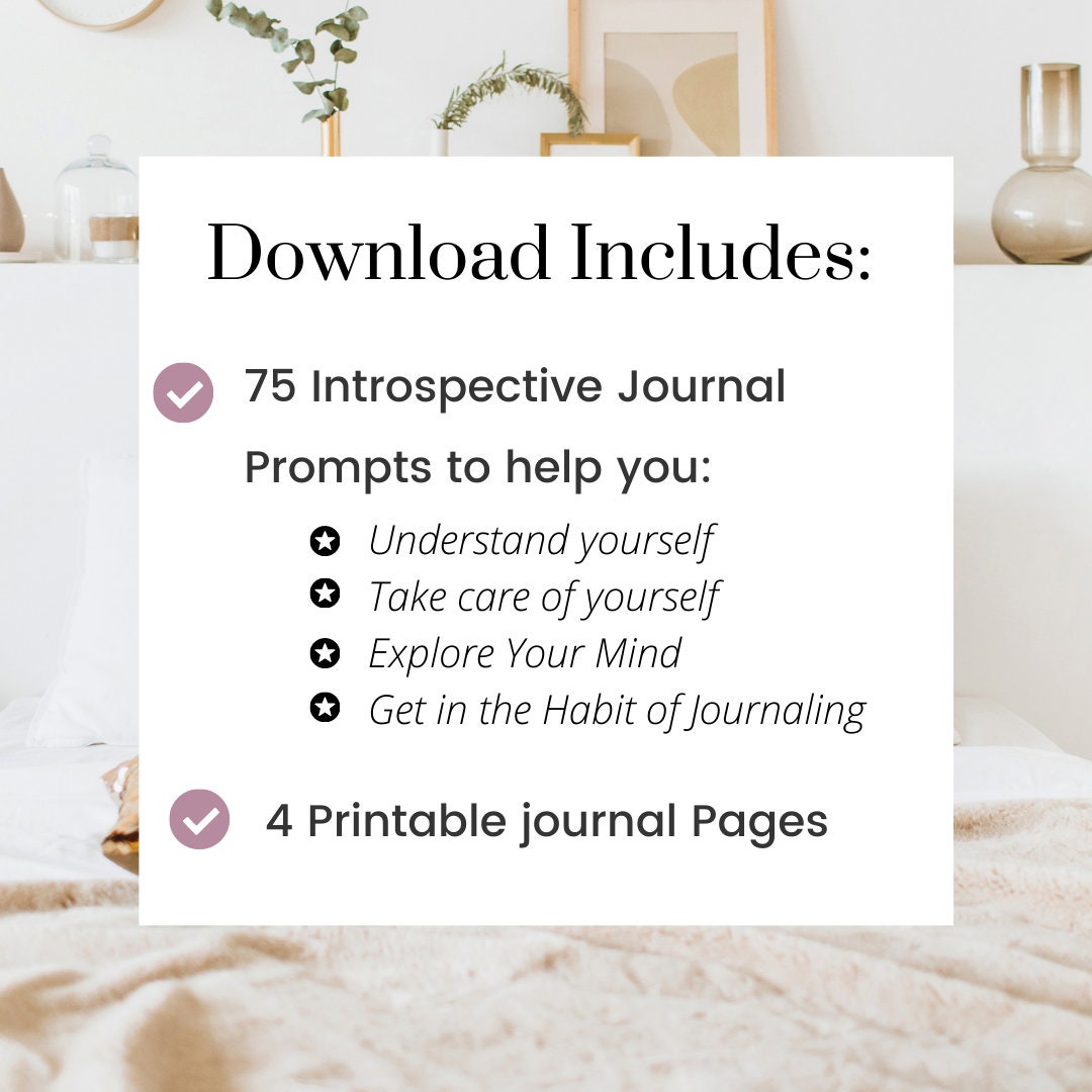 75 Introspective Journaling Prompts - Etsy