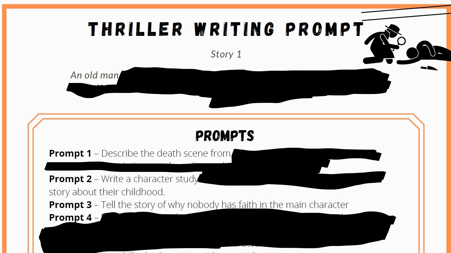 Thriller Writing Prompts Creative Writing Exercises in the Thriller ...