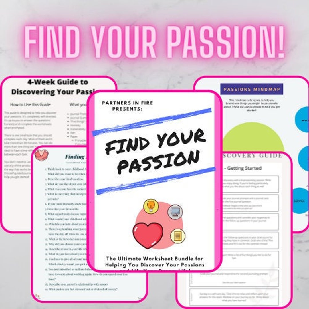 Discover Your Passions & Change Your Life With This Printable Workbook ...