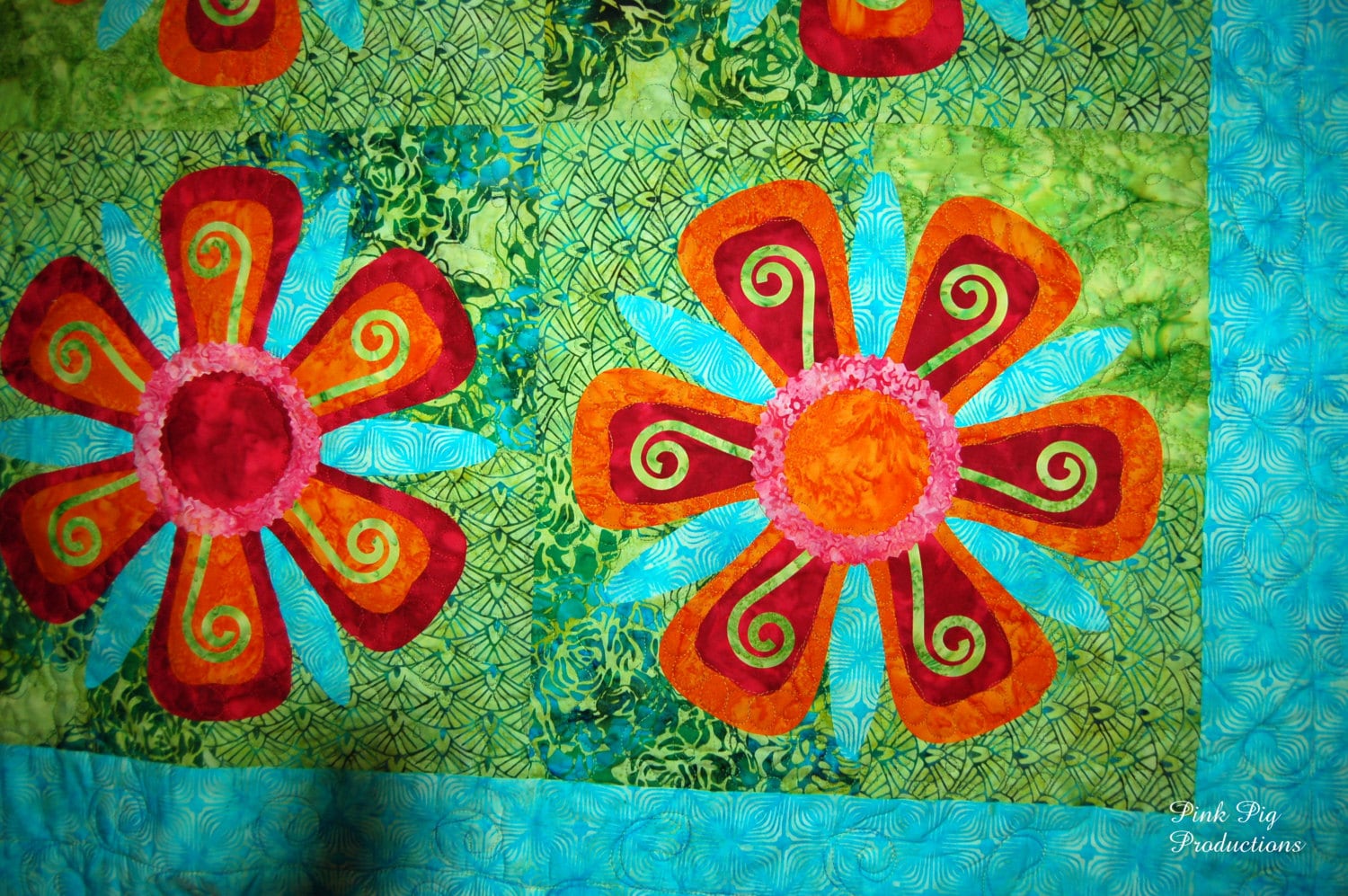 Fantasy Flowers Quilt or Wall-hanging. - Etsy