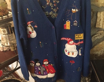 Snowman sweater | Etsy