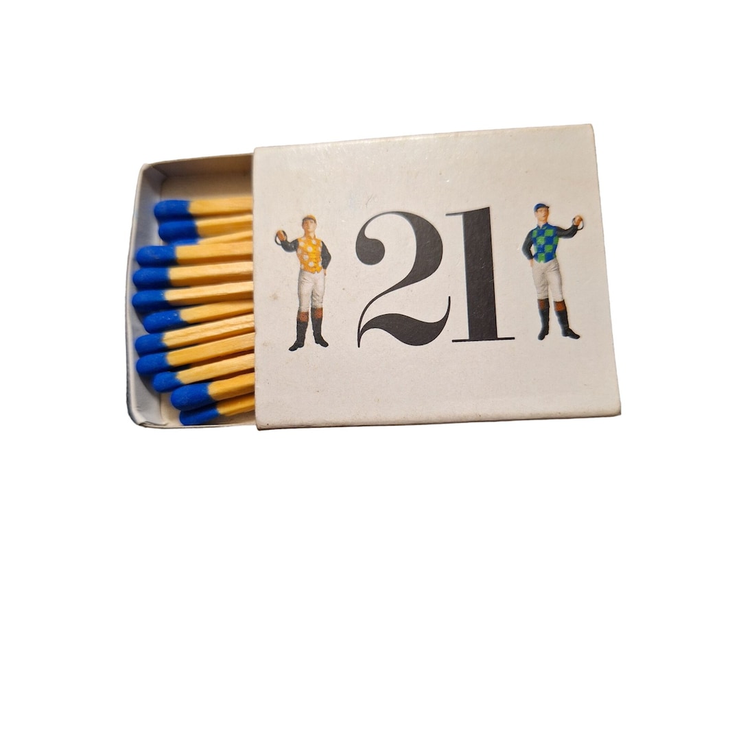 The 21 Club Restaurant New York City Equestrian Horse Jockey Matchbox ...
