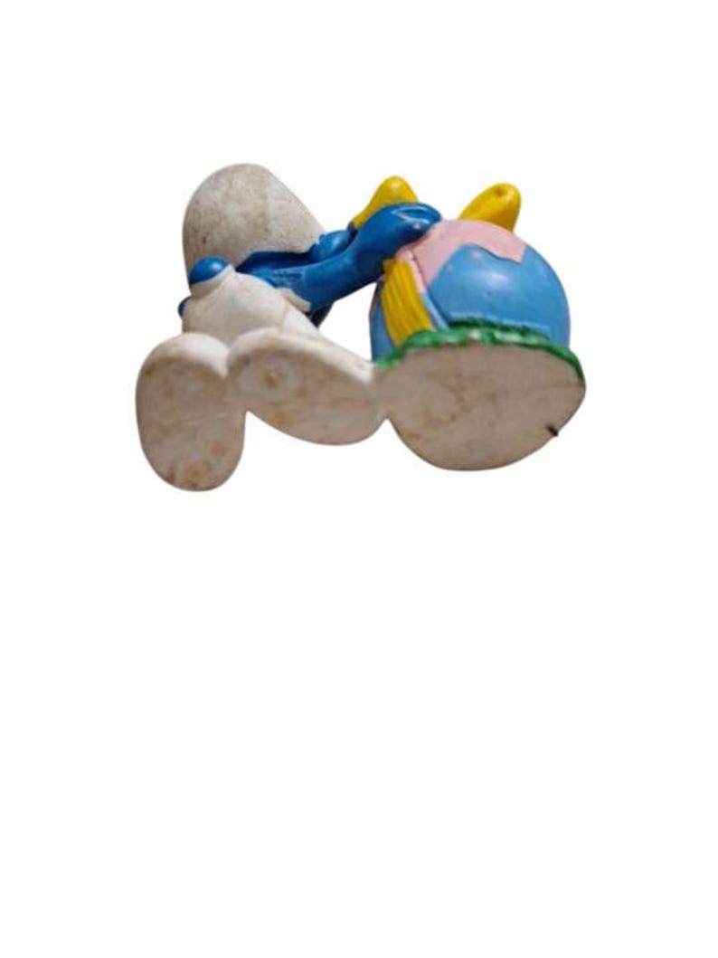 Schleich Smurf Vintage Easter Egg Wrapped up in a Bow 1984 Figure - Etsy