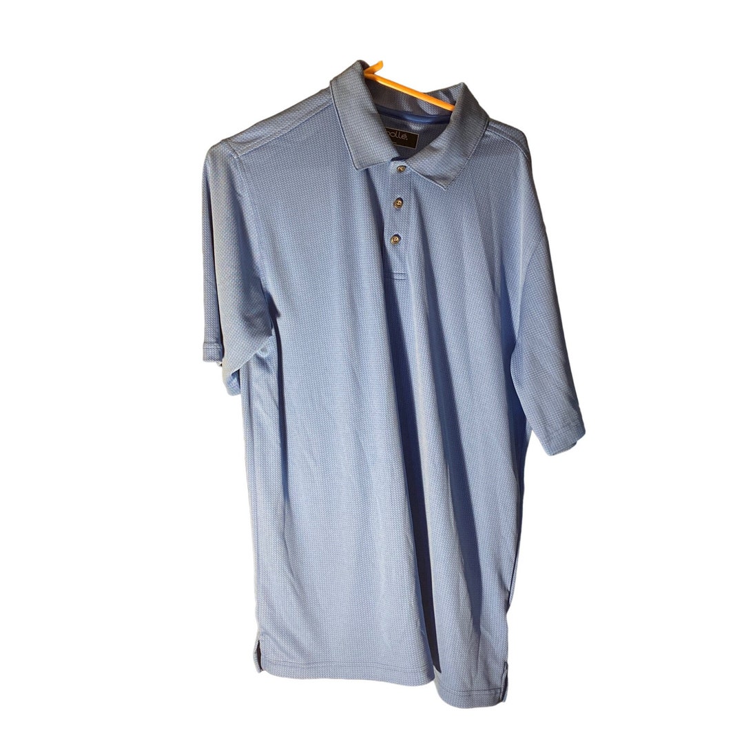 Bolle Polo Shirt Adult Large Polyester Blue Beige Golf Sports Golfer ...