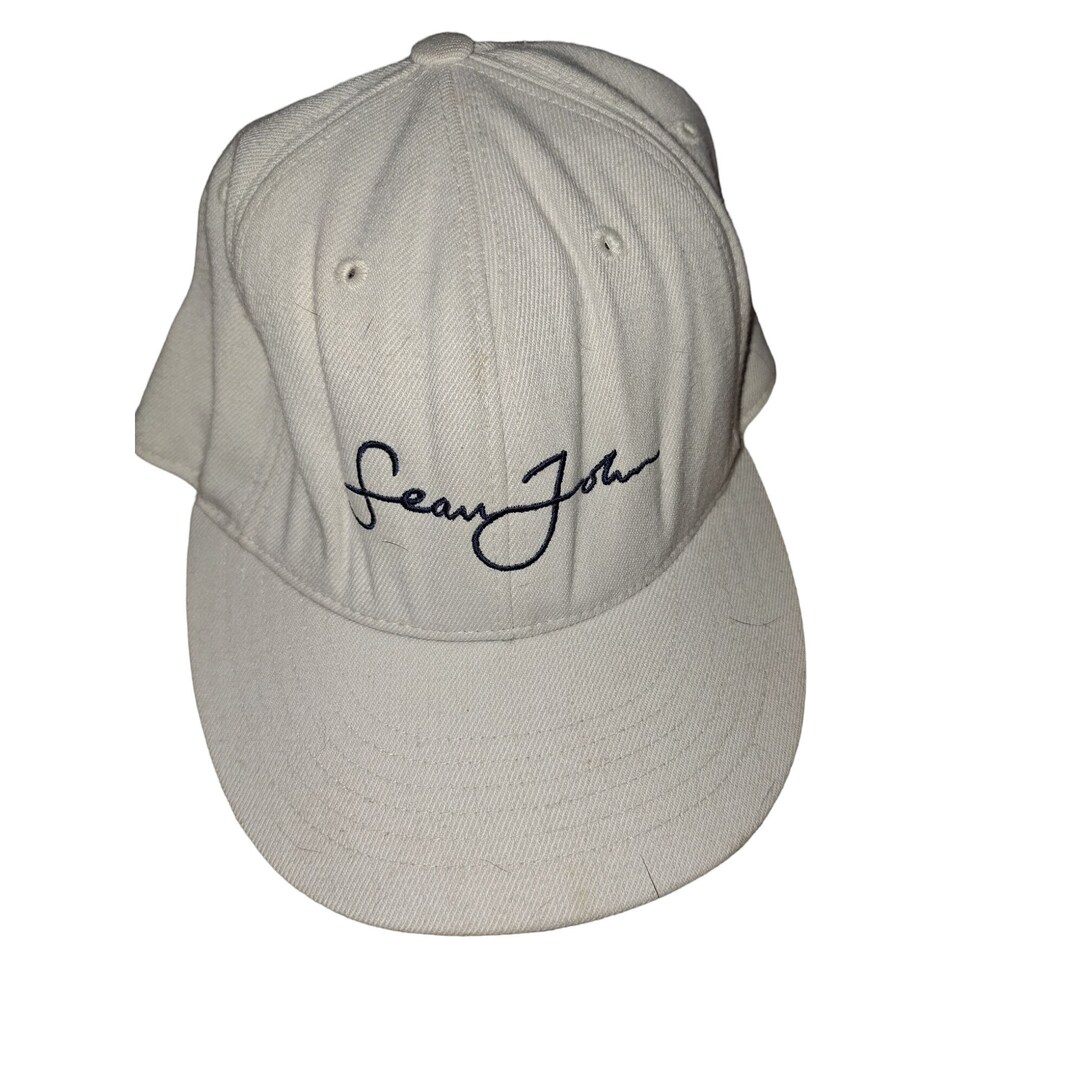 Vintage Sean John Fitted Cap Hat Wide Brim Beige Large X-large ...