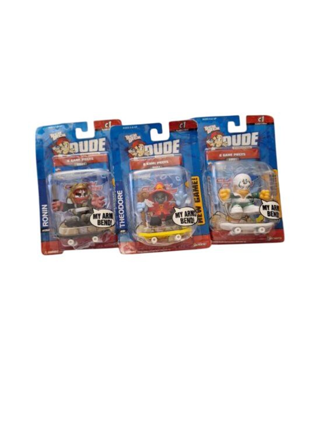Tech Deck Dudes New in Package Lot Clash Crew C1 Theo Ronin and Thunder ...