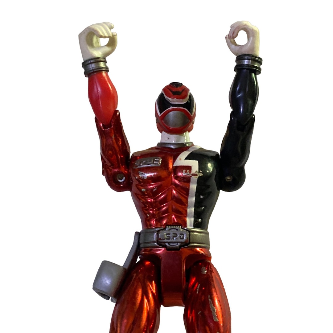 Power Rangers Jack Landers SPD Red Metallic Black Ranger Figure 1A MMPR ...