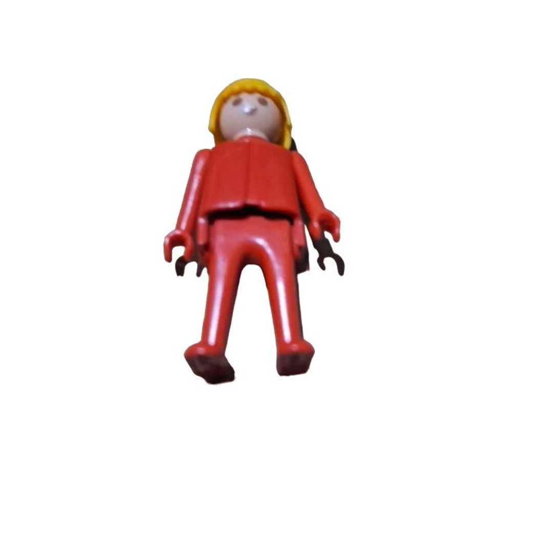 Playmobiil Vintage Girl Geobra Figure 1974 Red Blonde Hair Playmobile ...