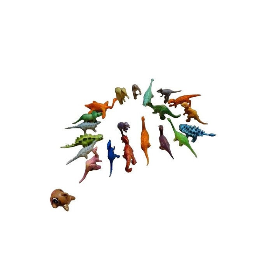 Miniature Dinosaurs Lot 20 Vintage Stegosaurus Raptor T-rex ...