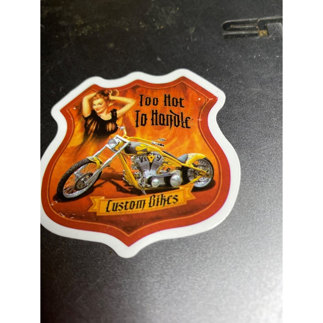 Stickers Mini Risque Too Hot to Handle Custom Bikes Vintage - Etsy